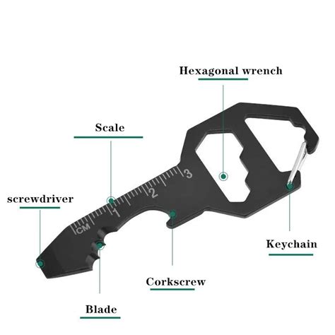 Multi Tool 5 In 1 Safety Keychain Self Defense Keychain Store