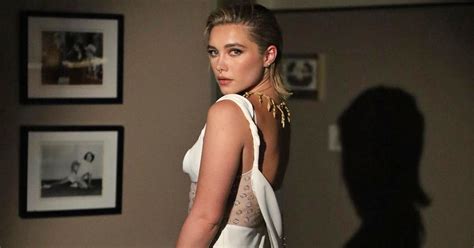 Florence Pugh Looks A Vision In Blue As She Goes Braless Underneath The Sheer Long Gown