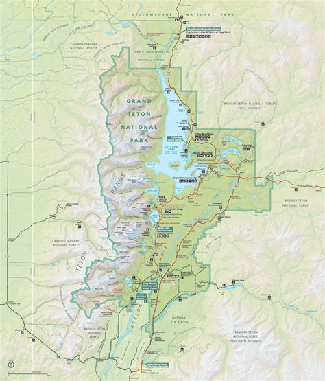 Grand Teton National Park Attractions Map 60 Photos