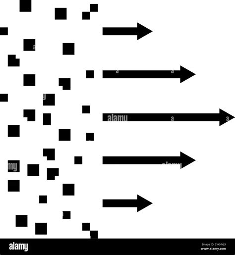 Flow Arrows Big Data Glyph Icon Vector Illustration Stock Vector Image