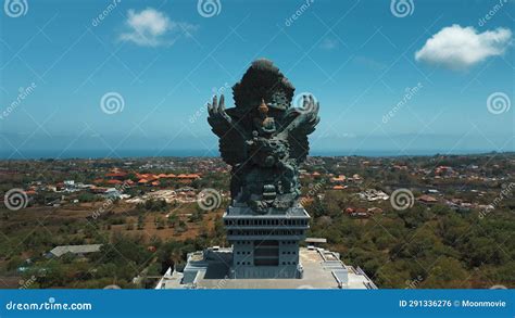 Aerial View Of A Famous Landmark In Bali A Huge Statue In Gwk A