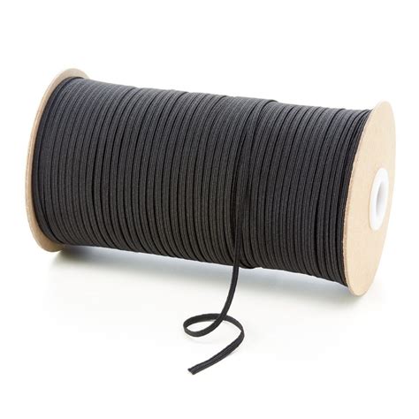 3mm Black Thin Fine Round Elastic Cord Kalsi Cords Uk Made