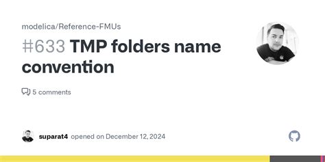 Tmp Folders Name Convention · Issue 633 · Modelicareference Fmus · Github