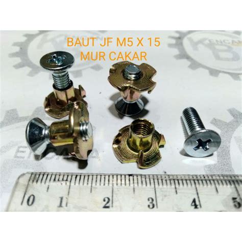 Jual Baut Jf M5 X 15 Mm Galvanis Dan Mur Cakar Baut Speaker Kunci Obeng Plus Panjang 1 5