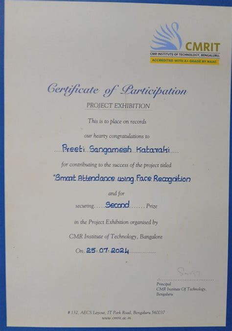 Facerecognition Aiproject Python Opencv Smartattendance Cmrit