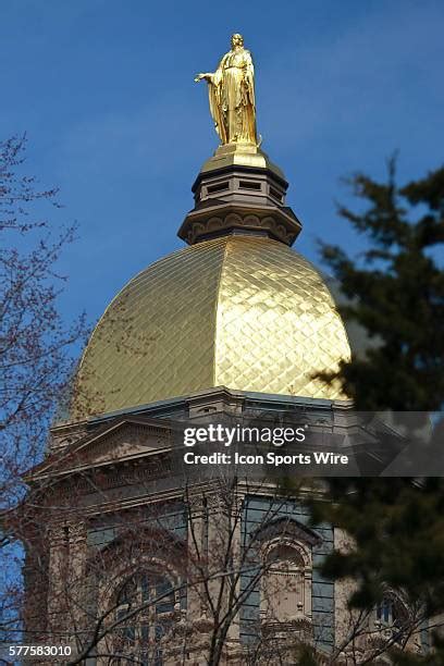 University Of Notre Dame Golden Dome Photos And Premium High Res