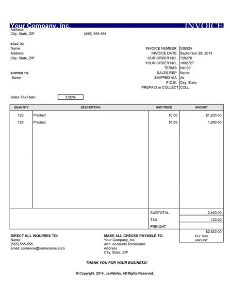 Invoice Format India Word At Danita Foster Blog