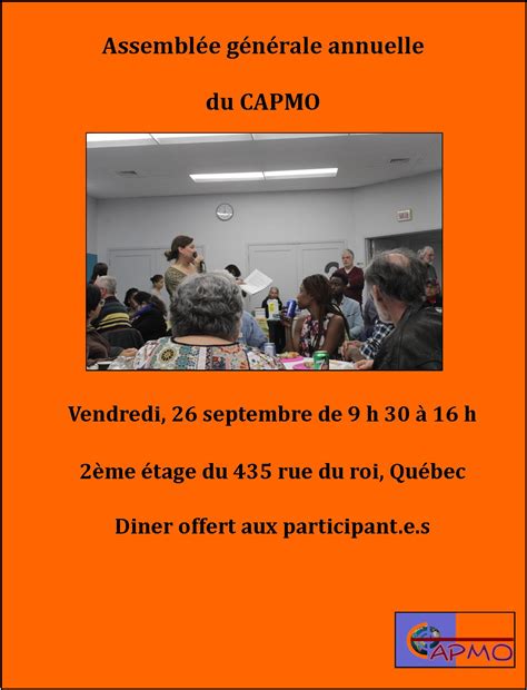 Assemblée Générale Annuelle 26 Septembre Capmo