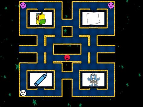 School Objects Maze Chase Perseguição Em Labirinto