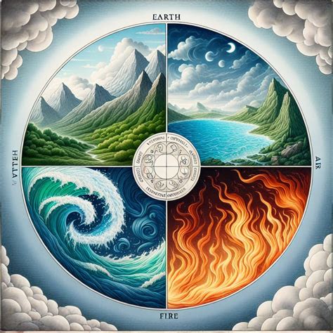 Visualizing The Four Elemental Circles Earth Water Air Fire Ai