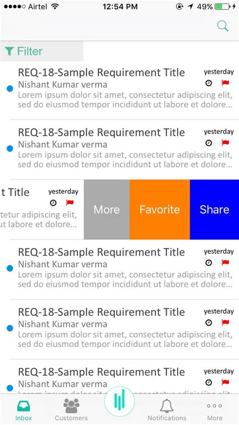 Ios How To Add Swipe And Header View To Uitableview Controller Stack Overflow