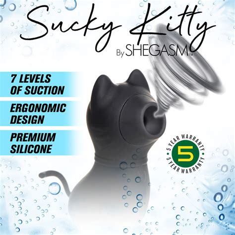 Sucky Kitty Silicone Clitoral Stimulator Black O Kinky