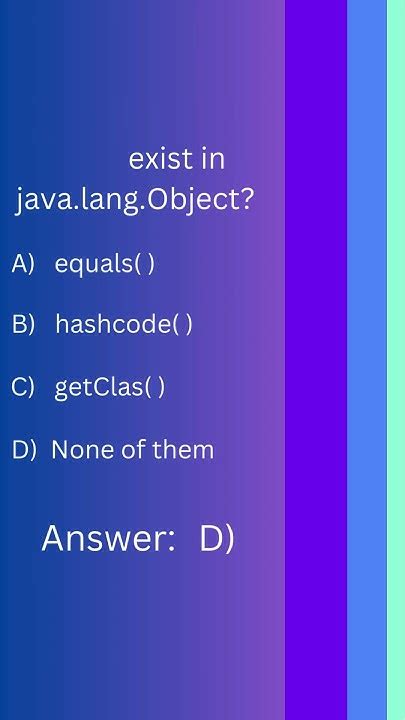 java object class javamcqs javamcq javafullstack