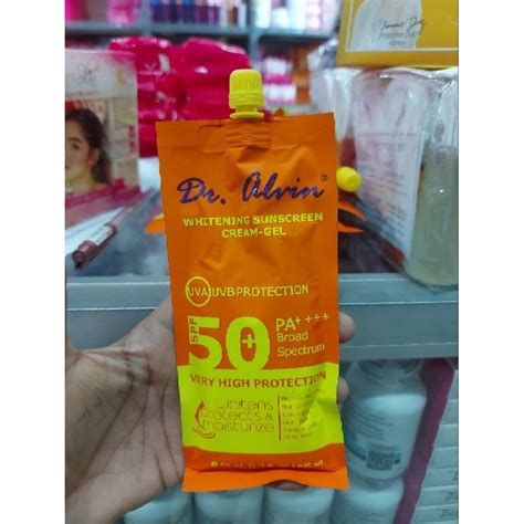 Dr Alvin Whitening Sunscreen Gel Spf 50 10ml Shopee Philippines