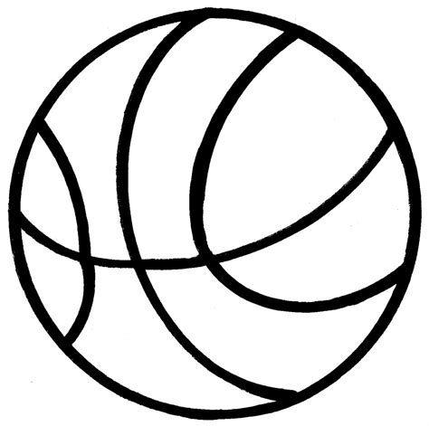 Basketball Outline Vector Clipart Best