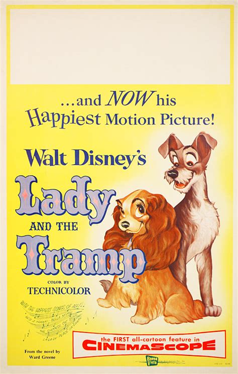 Lady And The Tramp Original 1955 Us Window Card Movie Poster