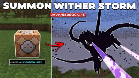 How To Summon Wither Storm In Minecraft Command Block Youtube