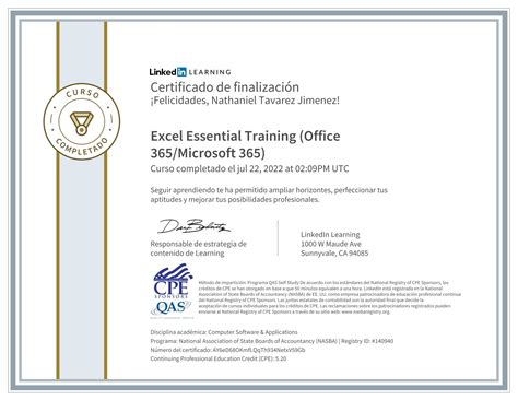 Nathaniel Tavarez Jimenez En Linkedin Certificate Of Completion