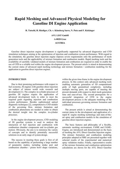 Pdf Rapid Meshing And Advanced Physical Modeling For Meshing And Advanced Physical Modeling