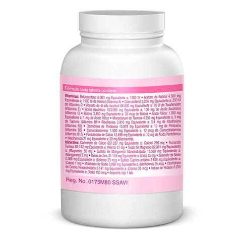 Tabletas Nestlé Materna Vitaminas Y Minerales Frasco Con 30 Tabletas