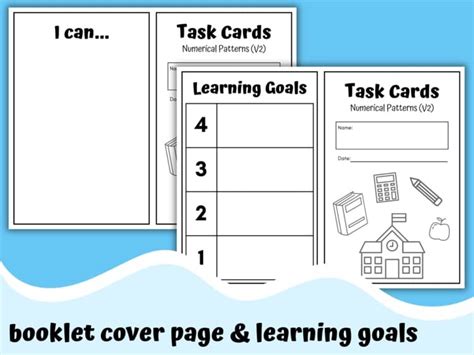 Ma3ar33 V2 Task Cards Identify Create And Extend Numerical Patterns