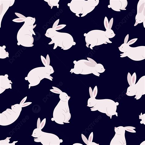 Funny Bunny Seamless Pattern Background Bunny Happy Rabbit Background Image For Free Download