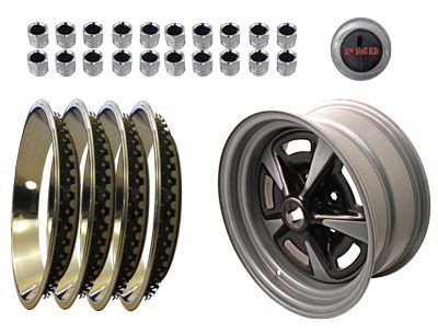 15x7 Rally Ii Wheel Set Blk Nuts Blk Capsre69 77 Gp Only