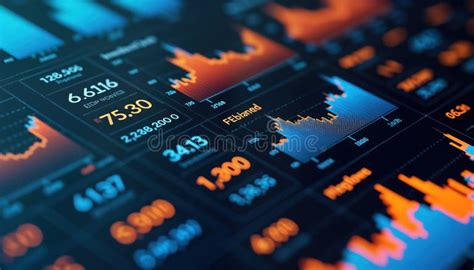 Close Up Financial Data Display Shows Gdp Growth Inflation Rate