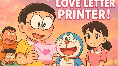 Doraemon The Love Letter Printer 💌 Nobita And Shizuka Cute Love