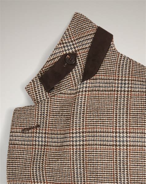 Dunhill Wool Cashmere Glen Check Bourdon Sports Coat For Men