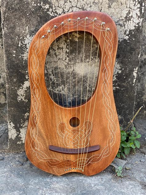 10 Metal Strings Lyre Harp Rosewood Celtic Lyre Harps With Free Tuning Key And Strings Set Etsy