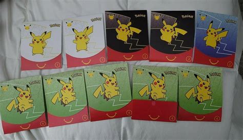 Pokemon Mcdonalds Happy Meal Cards 2021 Toy 1 And Toy 4 Pack Of 10