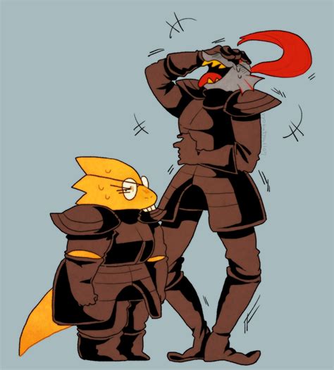 Ryokutya1107 Alphys Undyne Undertale Utdr Toby Fox 2girls