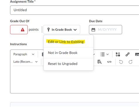How To Create An Assignment And Link It To A Grade Item Csp It Ticketing