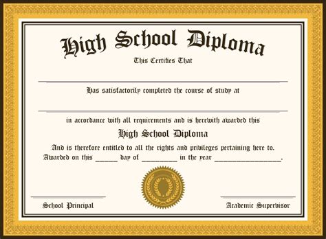 Free Printable Diplomas For High School