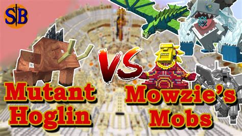 Mutant Hoglin Mutant More Vs Mowzies Mobs Minecraft Mobs Battle Youtube