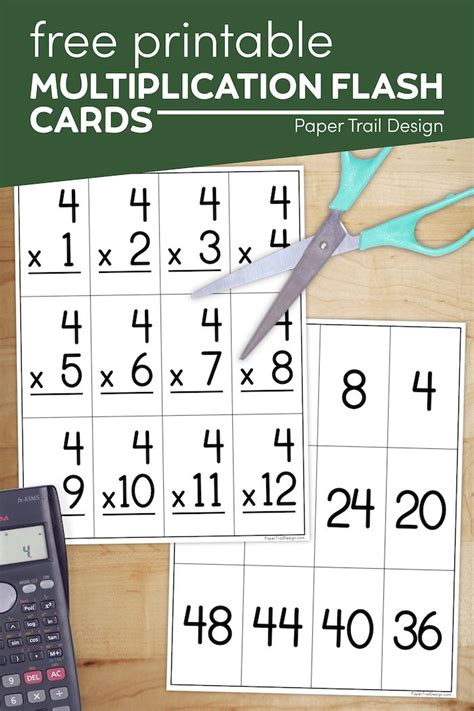 Multiplication Flash Cards Printable Artofit