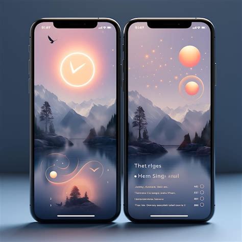 Premium Photo Mobile App Layout Design Of Meditation And Sleep Sounds