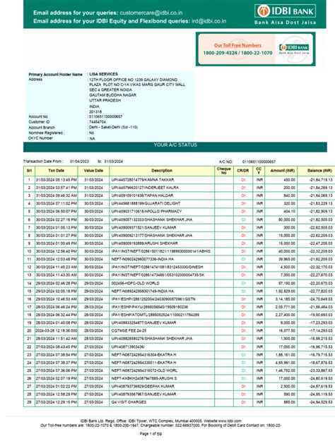 Od Bank Statement From April 2023 To March 2024 Pdf Banking