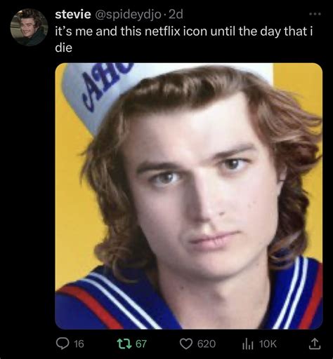 Its Me And This Netflix Icon Forever Steve Harrington Stranger Things Meme Stranger Things