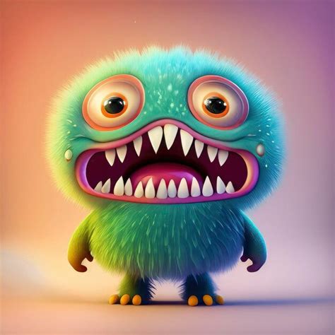Premium Ai Image A Cute Monster With A Long Tongue