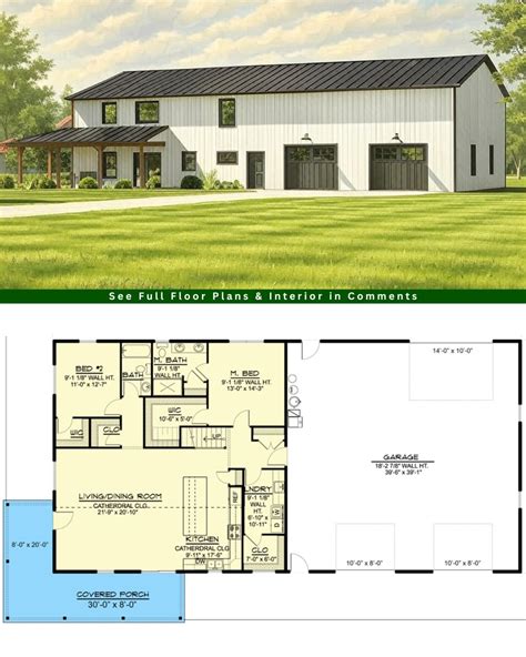 Home Styling Heres A Stylish Rectangular Barndominium Facebook