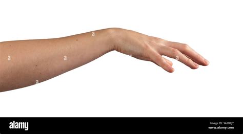 Hand Gesture In Motion Reaching Forward Fingers Delicately Hovering