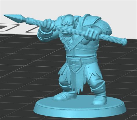 Orc Miniatures Set Spear Axe Sword Dandd Ttrpg Free 3d Print
