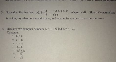 Solved Normalize The Function Psix A B