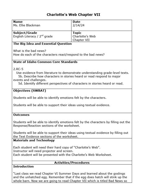 Educ280 Lesson Plan Pdf Lesson Plan Behavior Modification