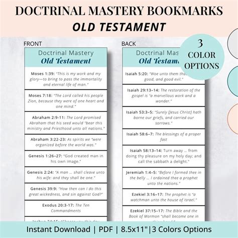 Doctrinal Mastery Old Testament 2026 Etsy