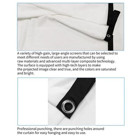 169 Hd Projector Screen Simple Folding Soft Polye Grandado