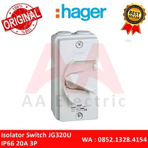 Promo Isolator Switch Isolating Switch Ip66 3p 20a Jg320u Hager