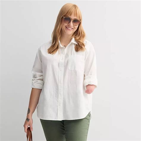 Womens Sonoma Goods For Life® Adaptive Everyday Button Up Shirt